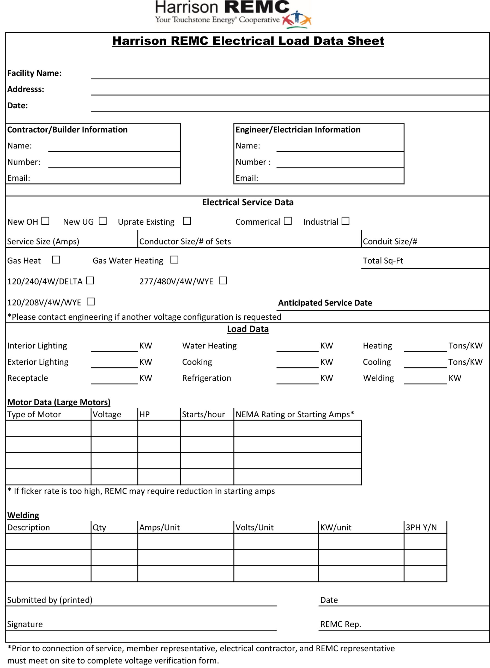 New & Temporary Service – Harrison REMC